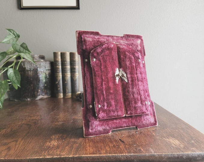 Antique Velvet Purple Two Door Hinged Photo Frame - Etsy