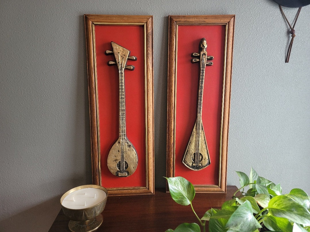 Vintage String Instrument Wall Art Duel Wielding Bajos - Etsy
