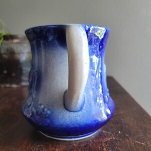 Vintage Salt Glazed Ceramic Flo Blue Cow Pink Pitcher - Indigo - Etsy