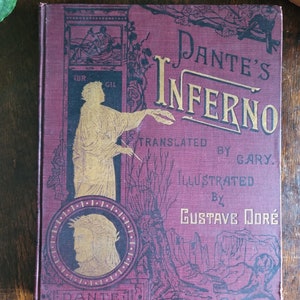 Antique Dantes Inferno by Dante Alighieri, Translated by Rev. Henry ...