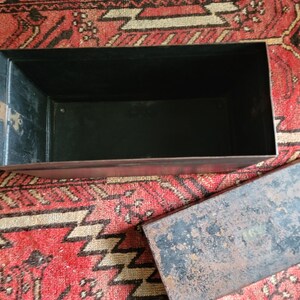 Vintage Black Metal Worn Storage Container Storage Box With Latches - Etsy