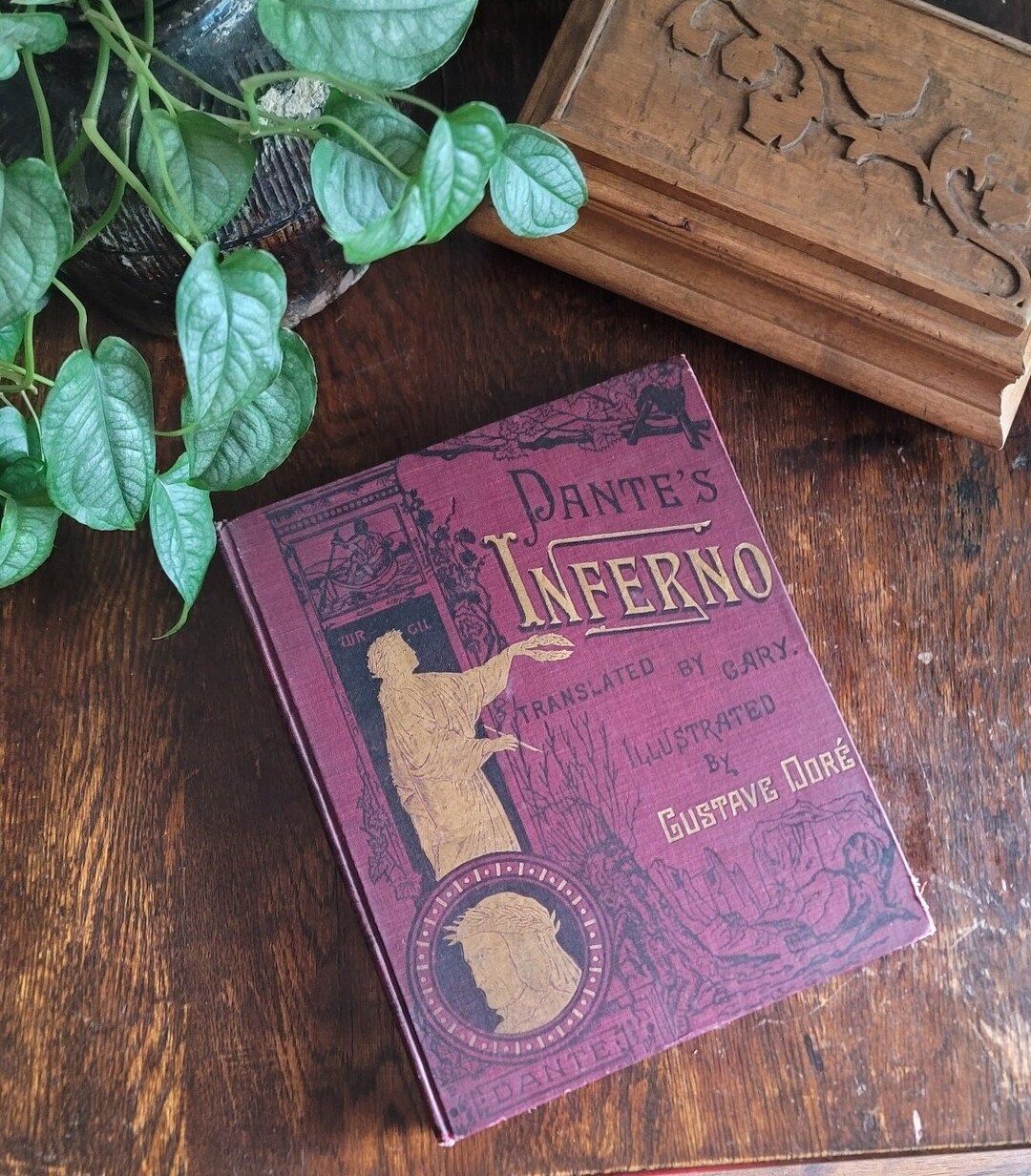 Antique Dantes Inferno by Dante Alighieri, Translated by Rev. Henry ...