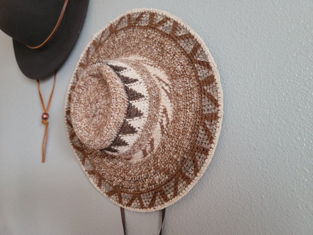 Vintage Small Peruvian Wide Brim Alpaca Sun Hat - Artesanias De Los ...
