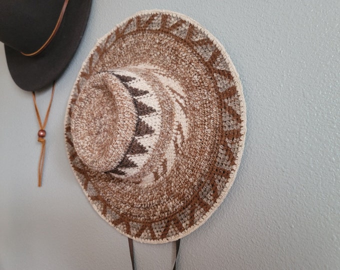 Vintage Small Peruvian Wide Brim Alpaca Sun Hat - Artesanias De Los ...