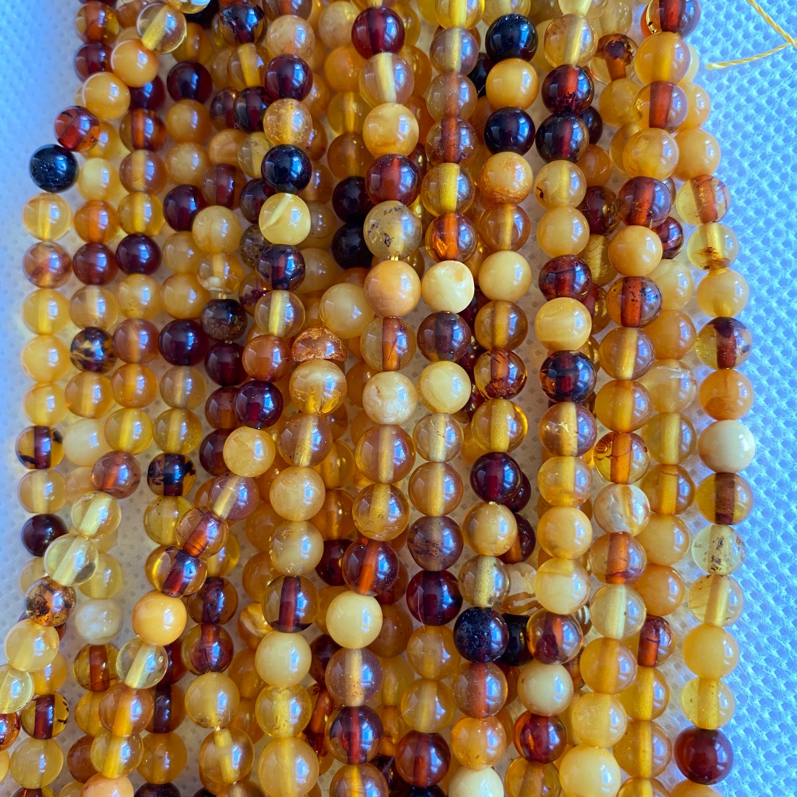 Genuine 100% Natural Baltic Amber Round Beads 6mm 15.5 Strand | Etsy