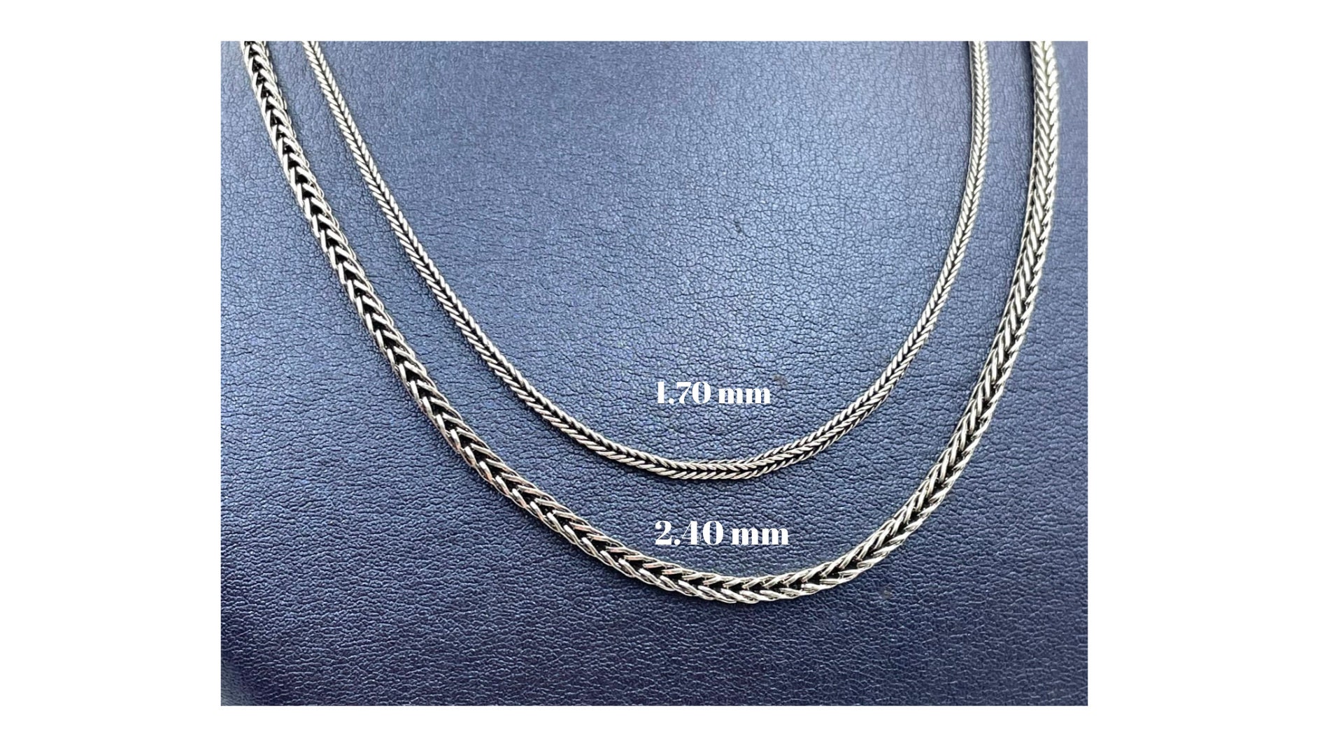Sterling Silver Square Foxtail Chain - Etsy
