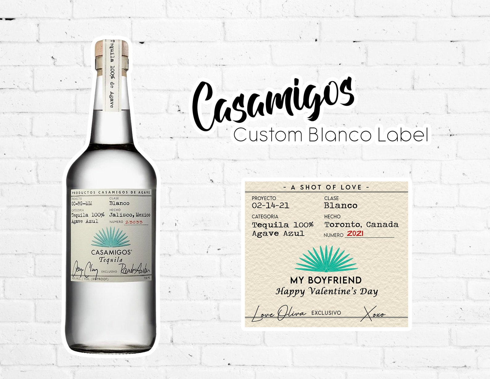 Casamigos Custom Sticker Label Etsy