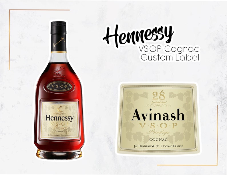 Custom Hennessy VSOP Sticker Label | Etsy
