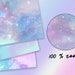 Sparkle Rainbow Clouds Digital Paper / Pastel Aesthetic Digital ...