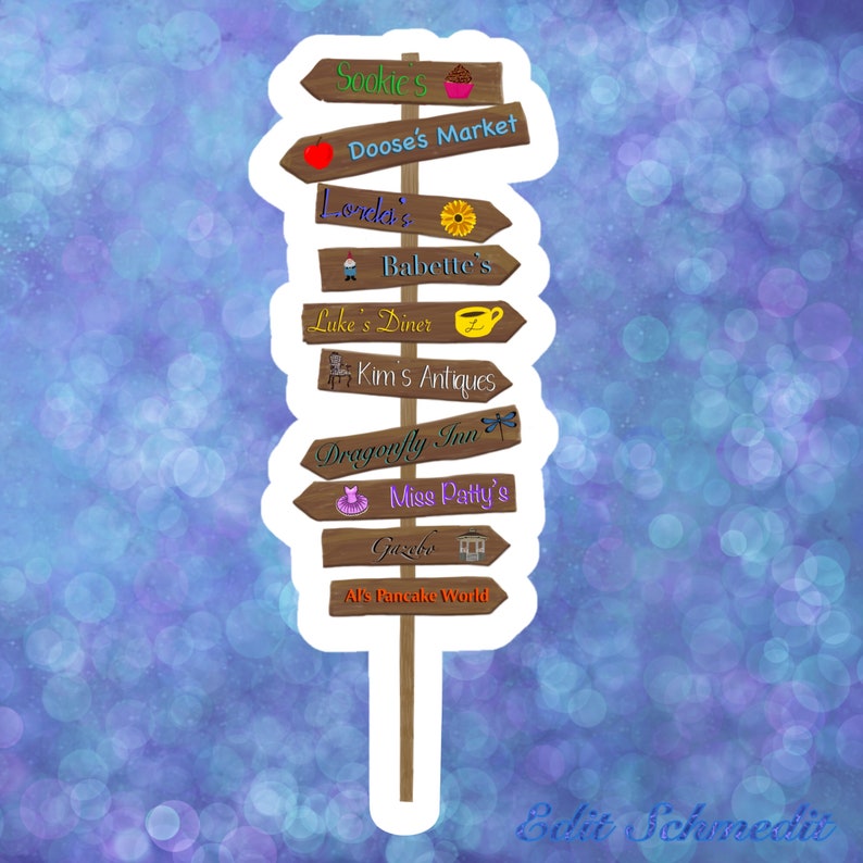 Gilmore Girls Stars Hollow Sign Vinyl Sticker | Etsy