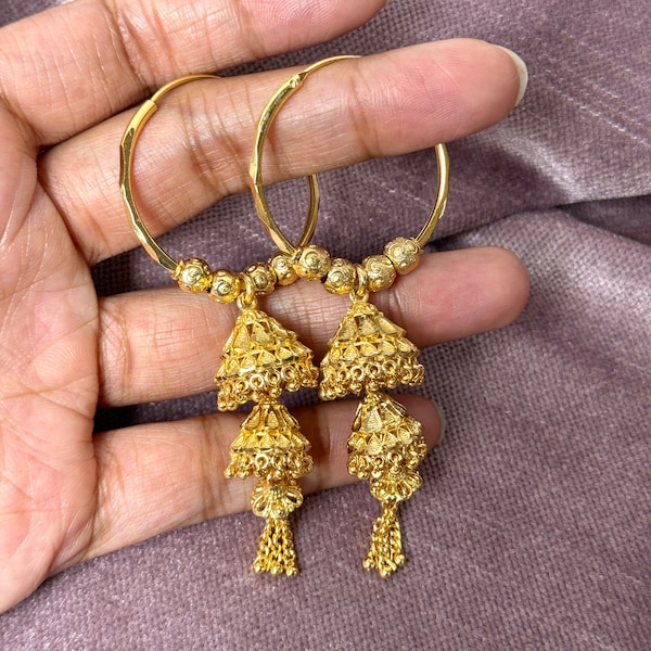 22 Carat Indian Earrings - Etsy