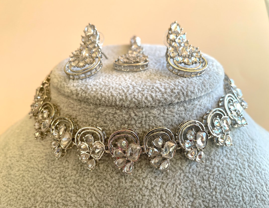 Simple Light Weight Silver Polki Set - Etsy