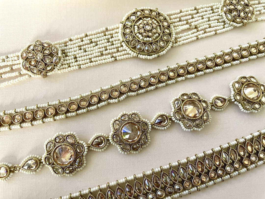 Polki Sheeshphool Matta Patti Pearl and Polki Sheesh Phool Polki ...