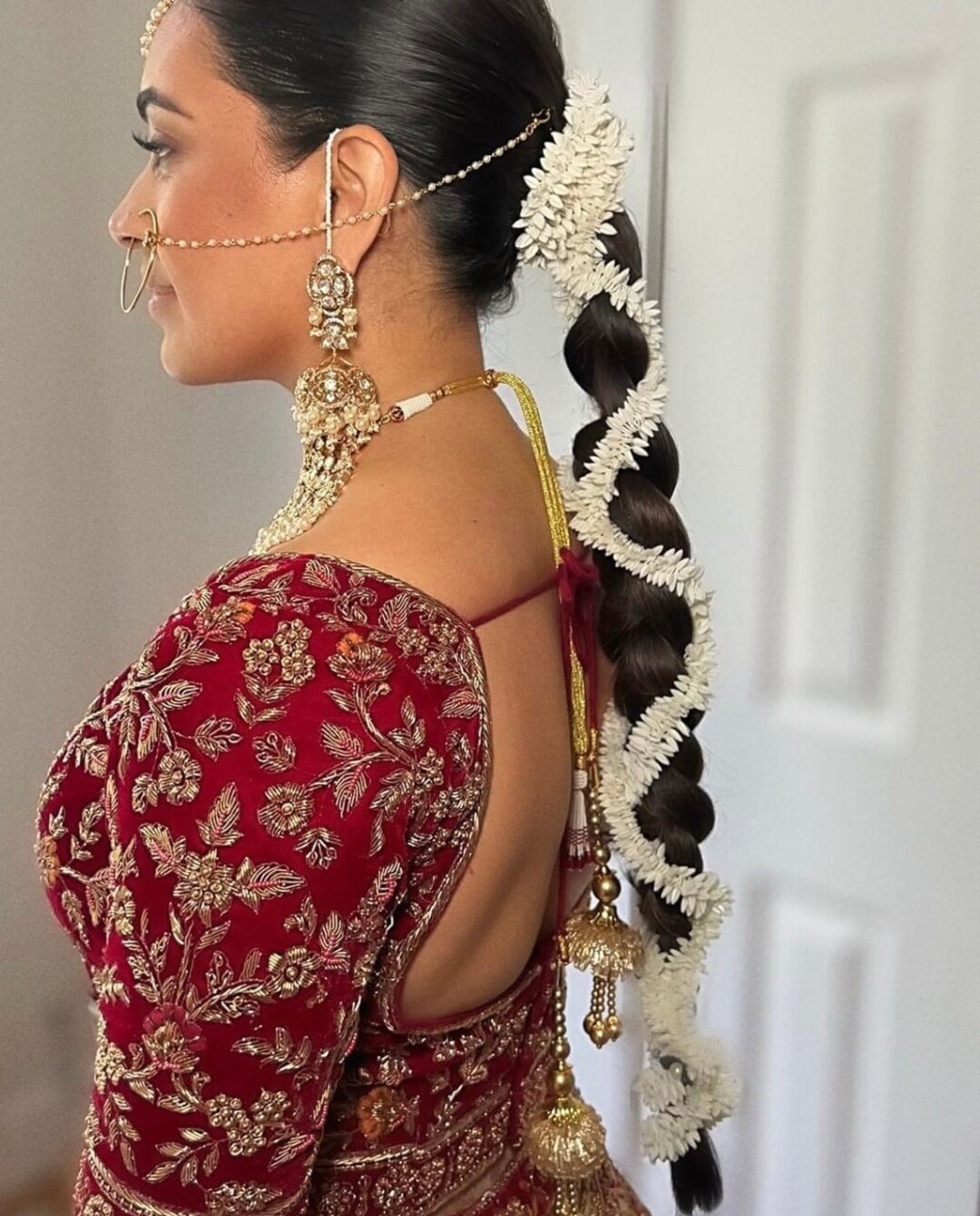 Indian Bridal Gajra Jasmine String Gajra Sting Artificial Jasmine ...