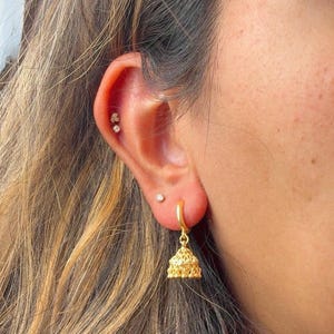 Gold Mini Jhumka Hoops Gold Bali Jhumkas 24 Karat Imitation Dubai Gold ...