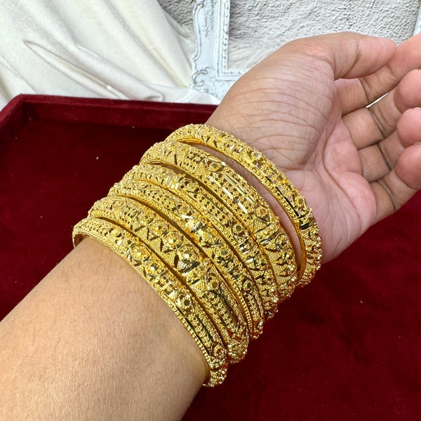 22 Karat Indian Gold Bangles - Etsy