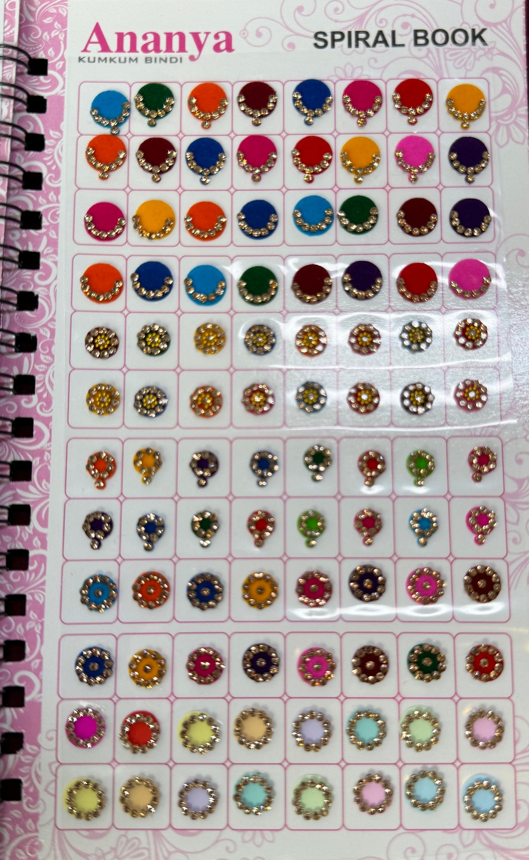 Bindi Book/ Total of 960 Bindis/crystal Round Bindis/multicolor Bindi ...