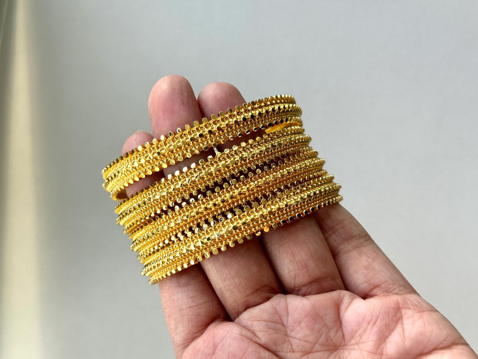 Gold Look Bangle Set: Indian Punjabi Chooriyan Kangan Kadas - Etsy