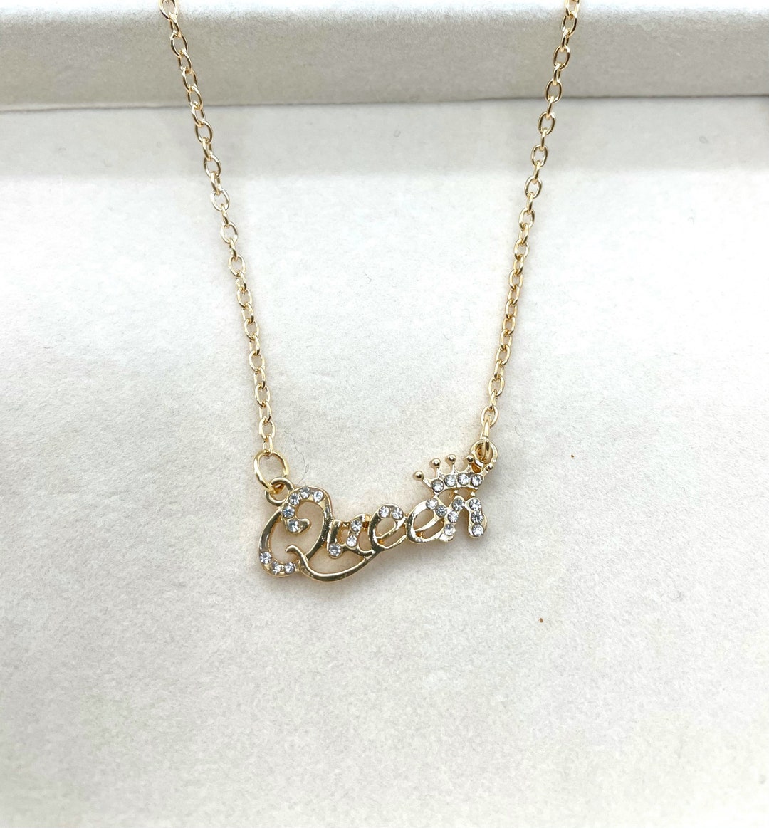 Collar Reina Oro Joyería Reina Collar Dainty Collar Plata - Etsy España