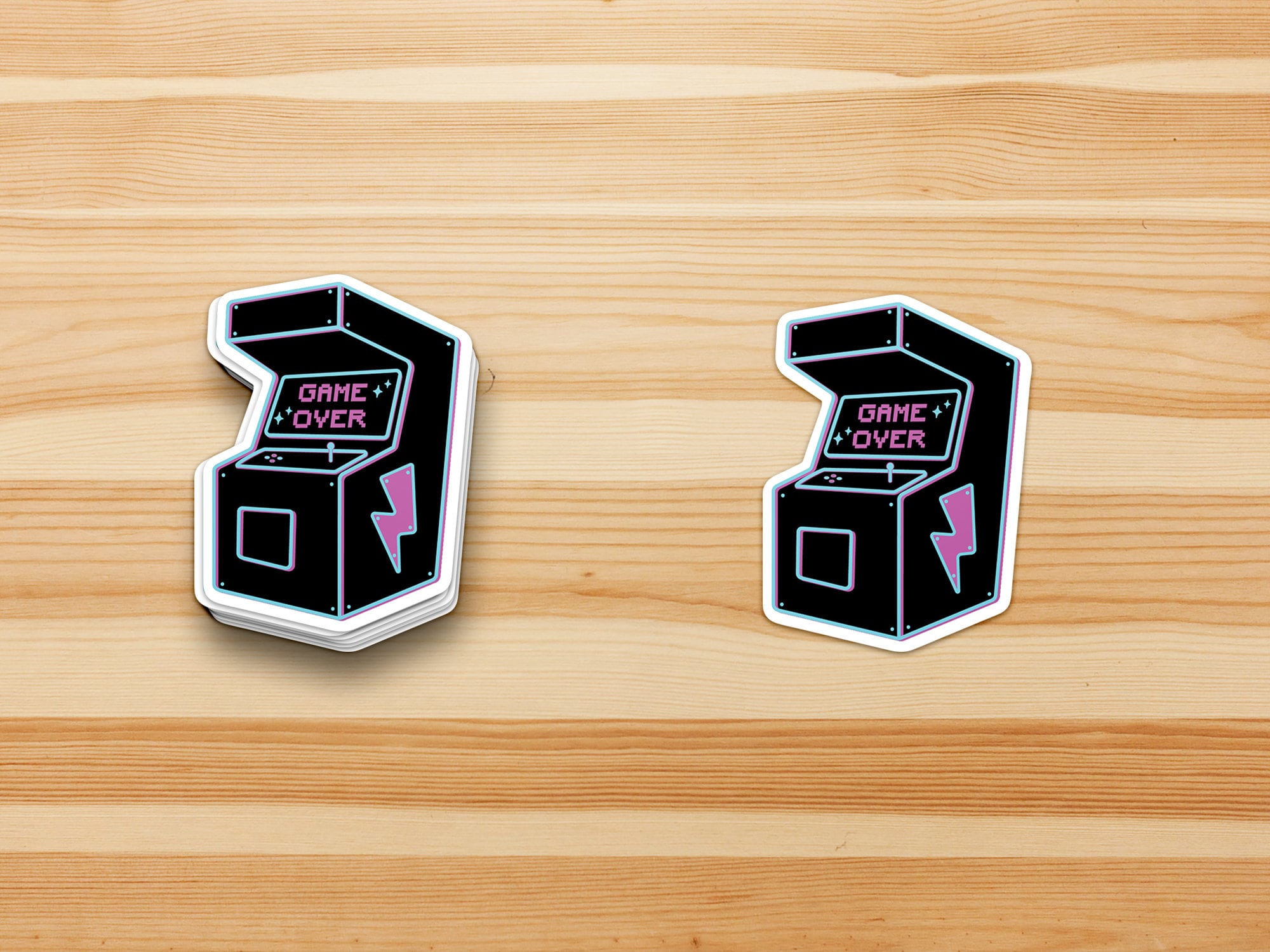 Retro Arcade Game Sticker // Game Over - Etsy