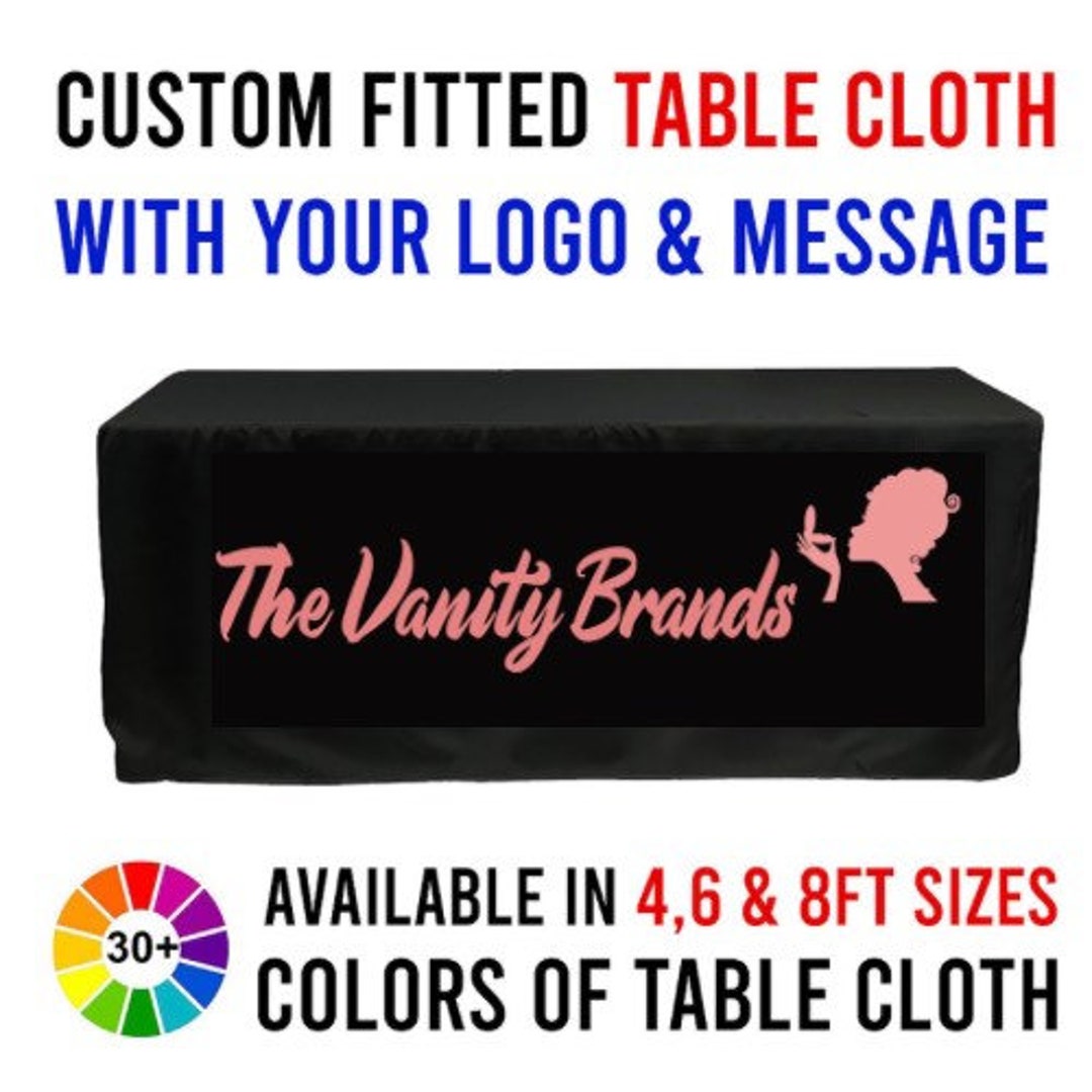 Custom Tablecloth With Business & Logo - Etsy