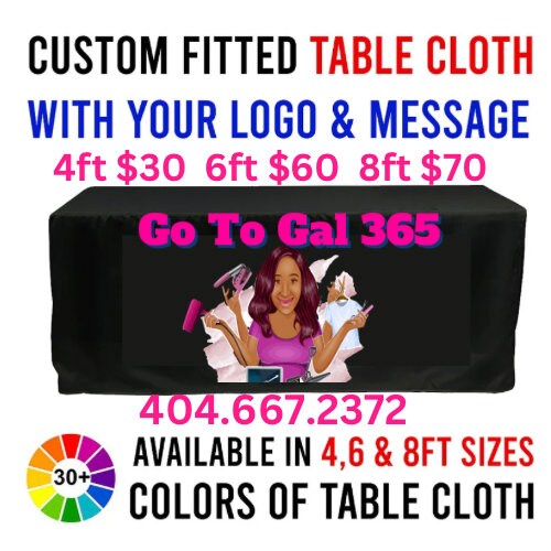 Custom Tablecloth With Business & Logo - Etsy