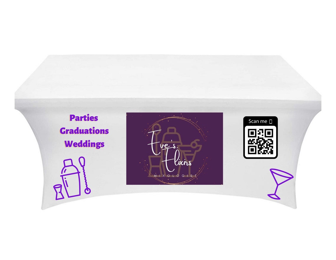 Custom Tablecloth With Business & Logo - Etsy