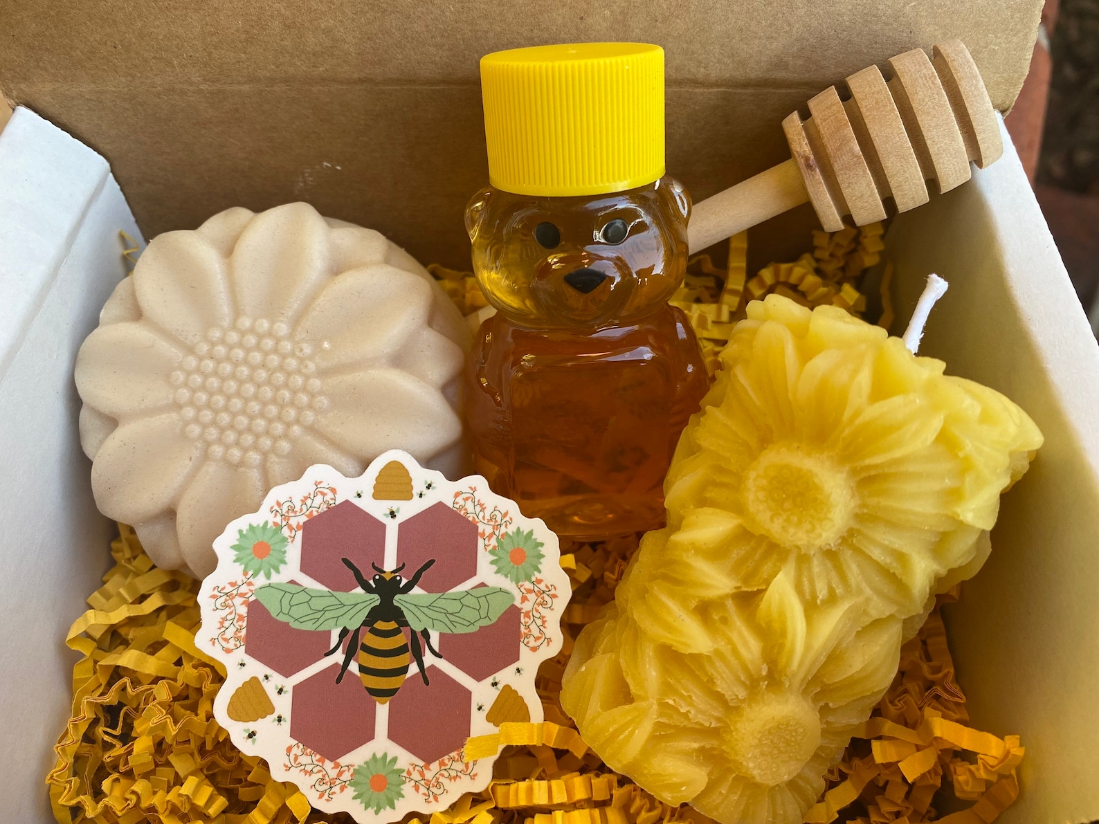 Sunflower Gift Box Sunflower Basket With Honey Sunflower - Etsy