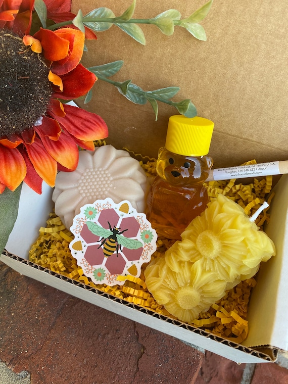 Sunflower Gift Box Sunflower Basket With Honey Sunflower - Etsy
