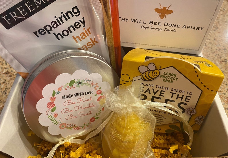 Bee Gift Box With Soap and Honey Honey Bee Sweet Themed Gift - Etsy