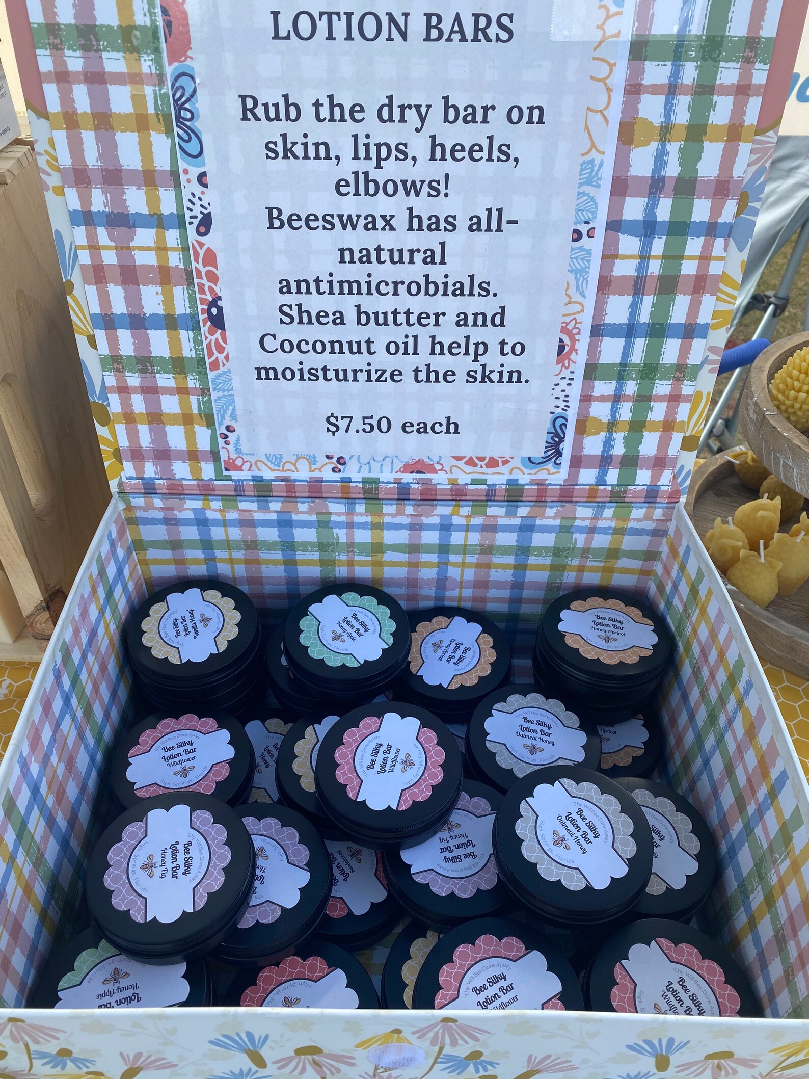 Wildflower Beeswax Lotion Bar Solid Lotion Balm Beeswax - Etsy
