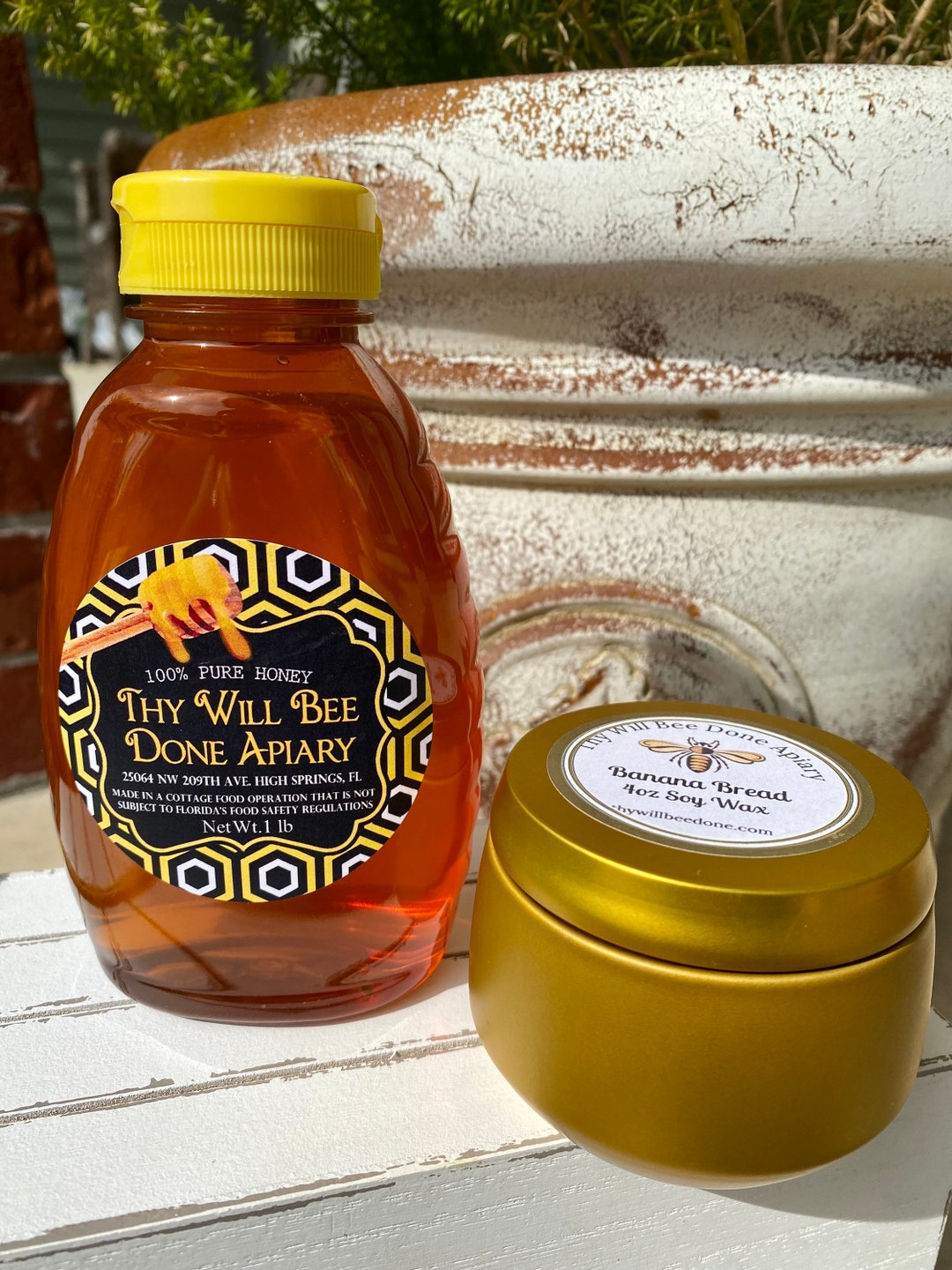 Raw Honey and Candle Gift Box, Friendship Gift, Thinking of You, Miss ...