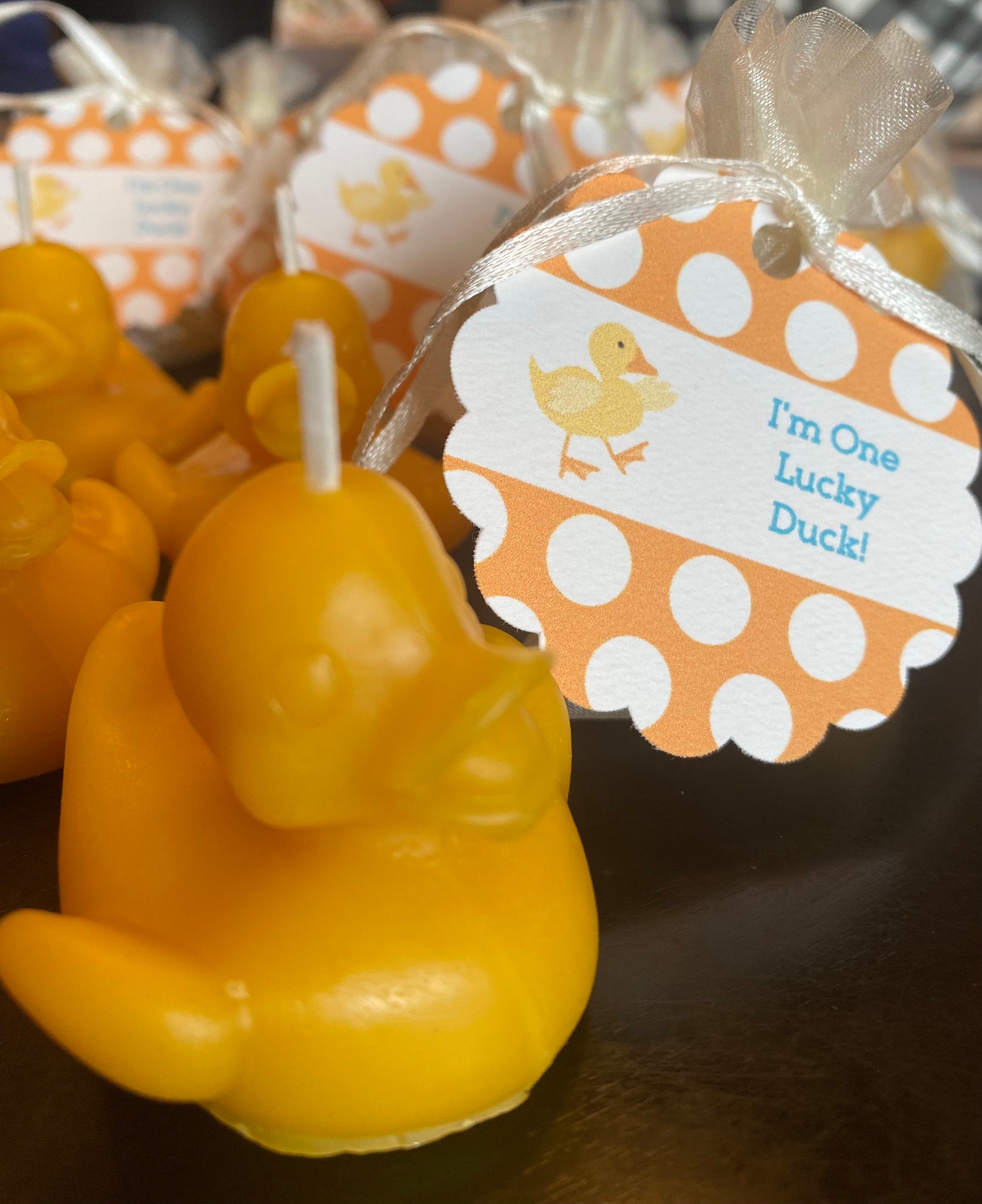 Ducky First Birthday Favor Rubber Duck Party Candle Lucky - Etsy