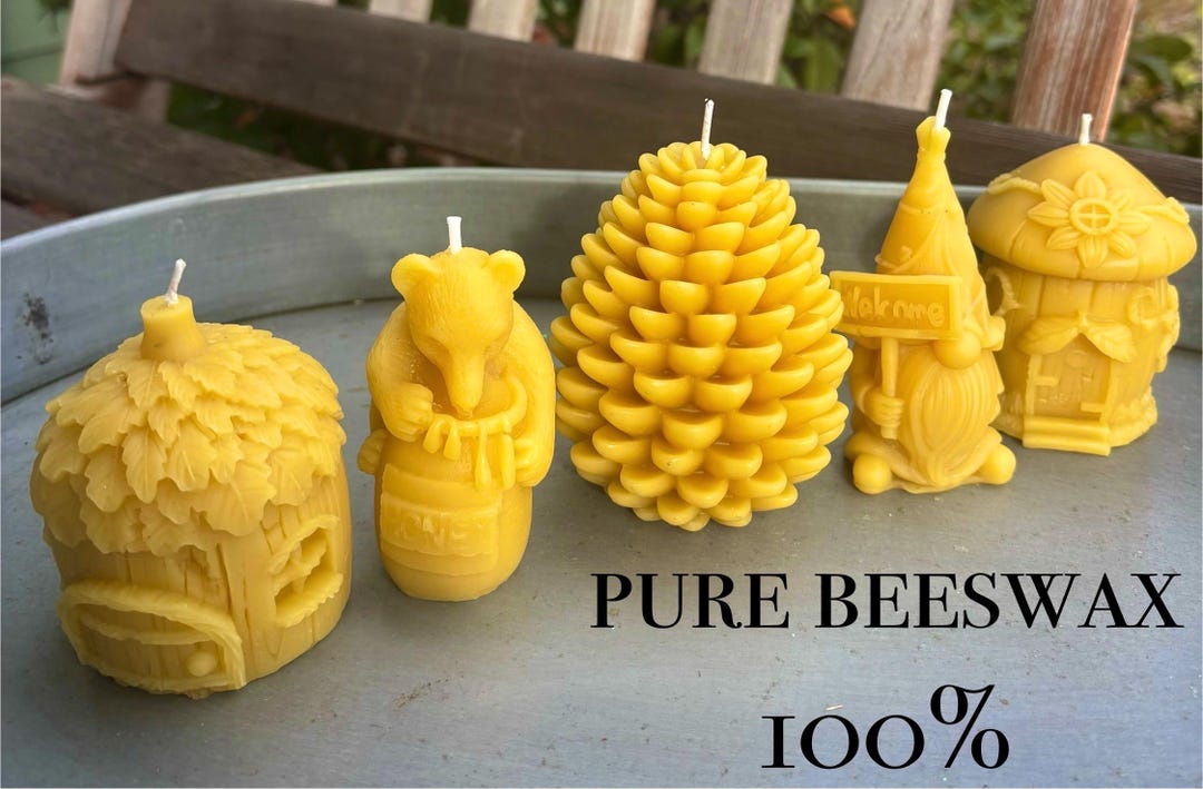 Natural Beeswax Candles, Raw Beeswax Novelty Candles, Pure Bees Wax ...