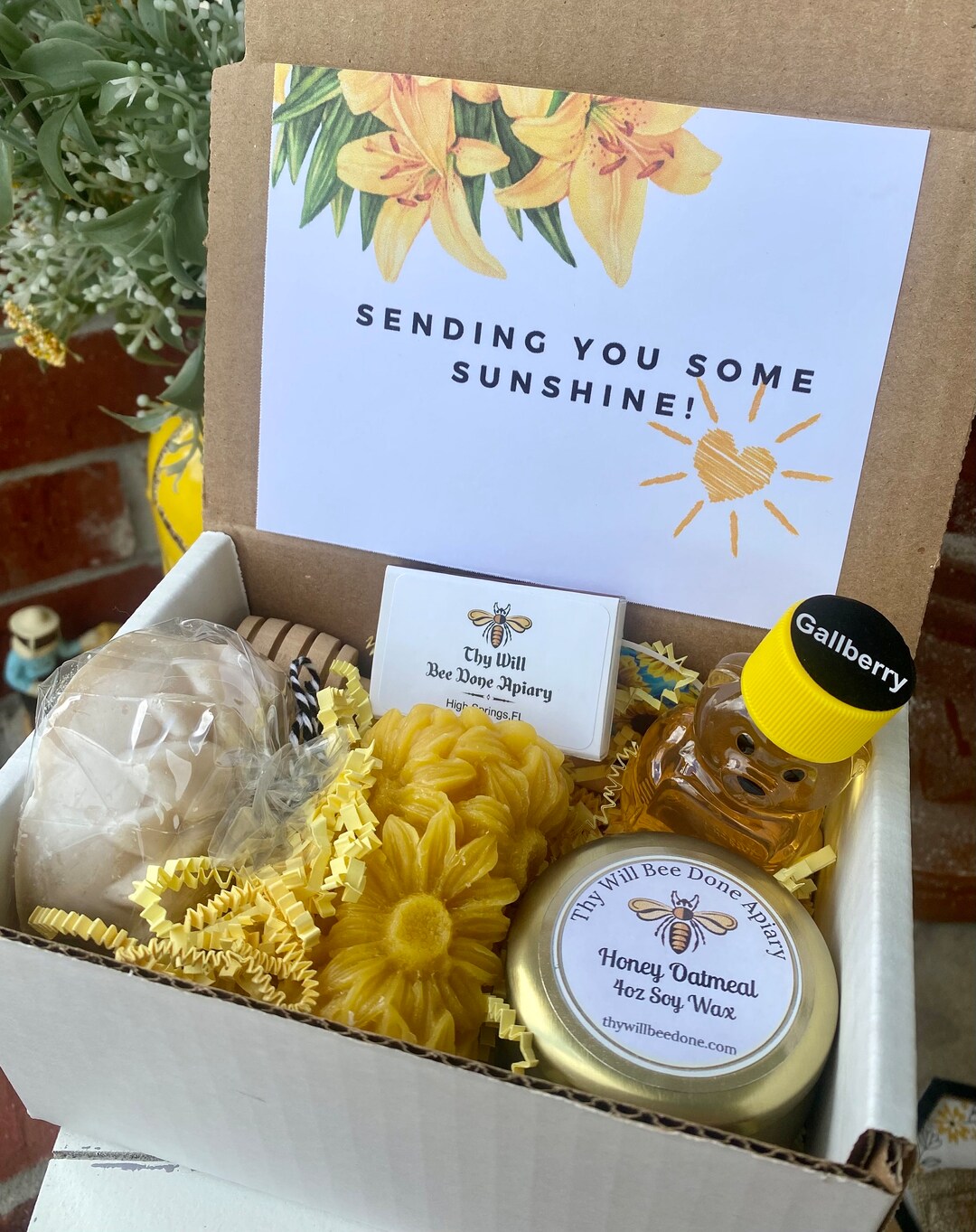 Care Package, Bee Gift Box, Sunshine Gift, Thinking of You Gift, Honey ...