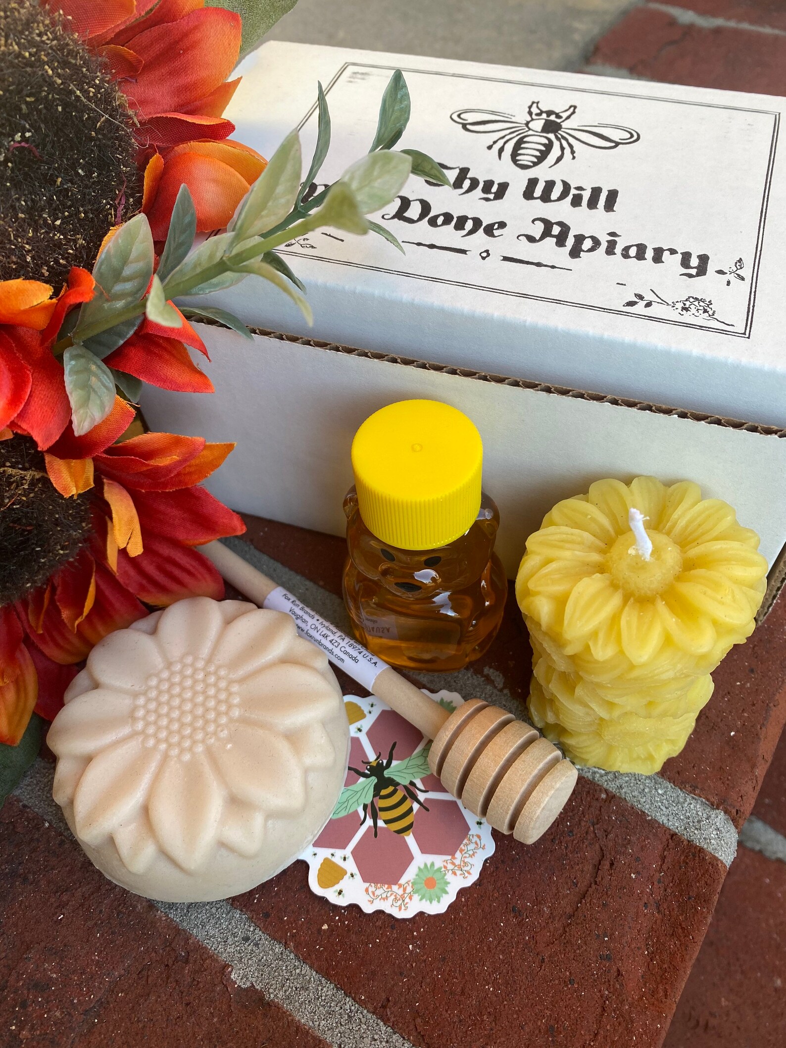 Sunflower Gift Box Sunflower Basket With Honey Sunflower - Etsy