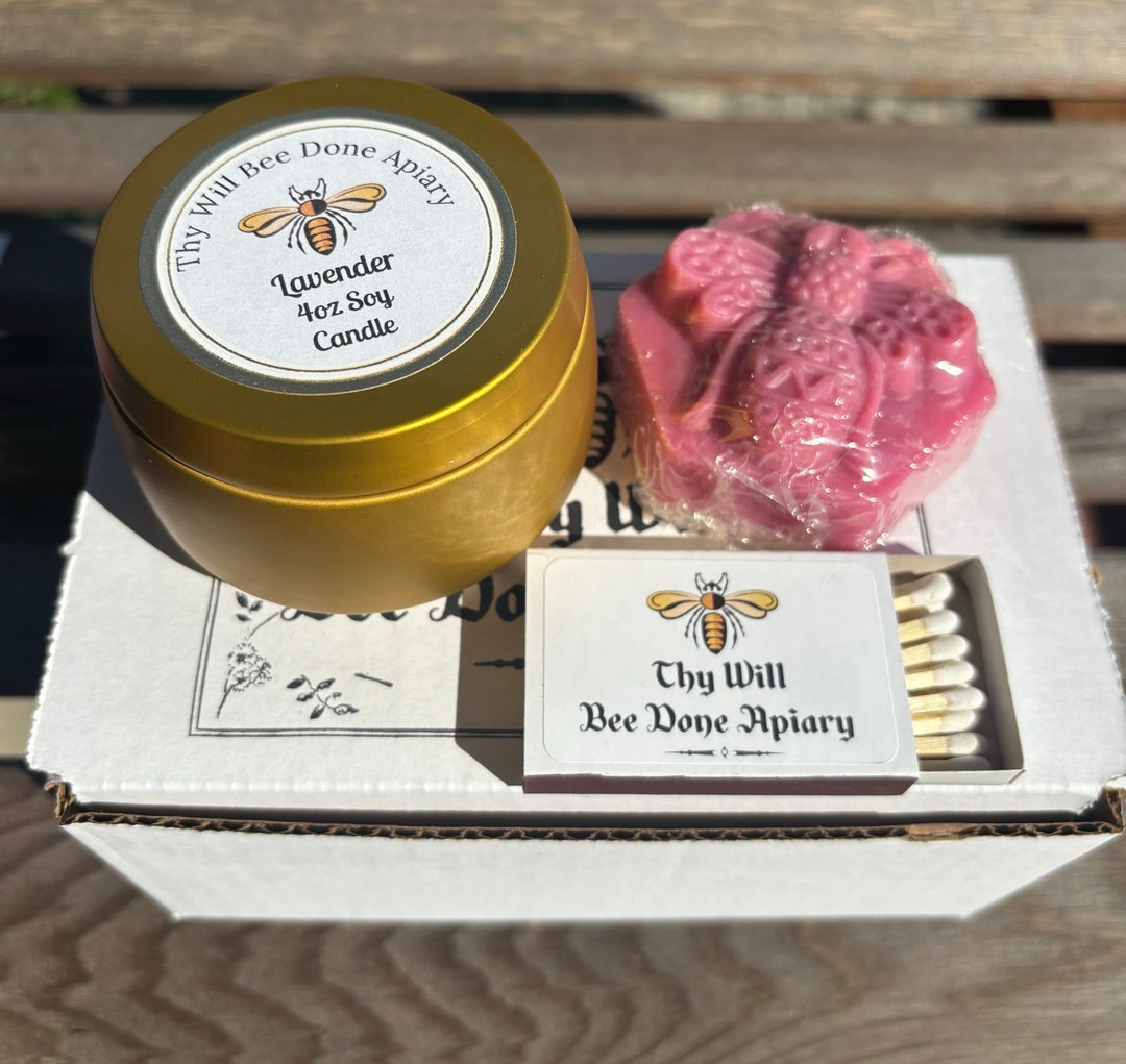 Spa Gift Box With Candle and Soap, Choose Your Own Spa Gift Box, Honey ...