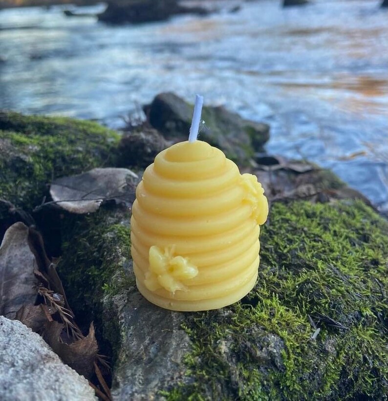 Beehive Candle Favor Bee Party Favor Beeswax Candle for - Etsy