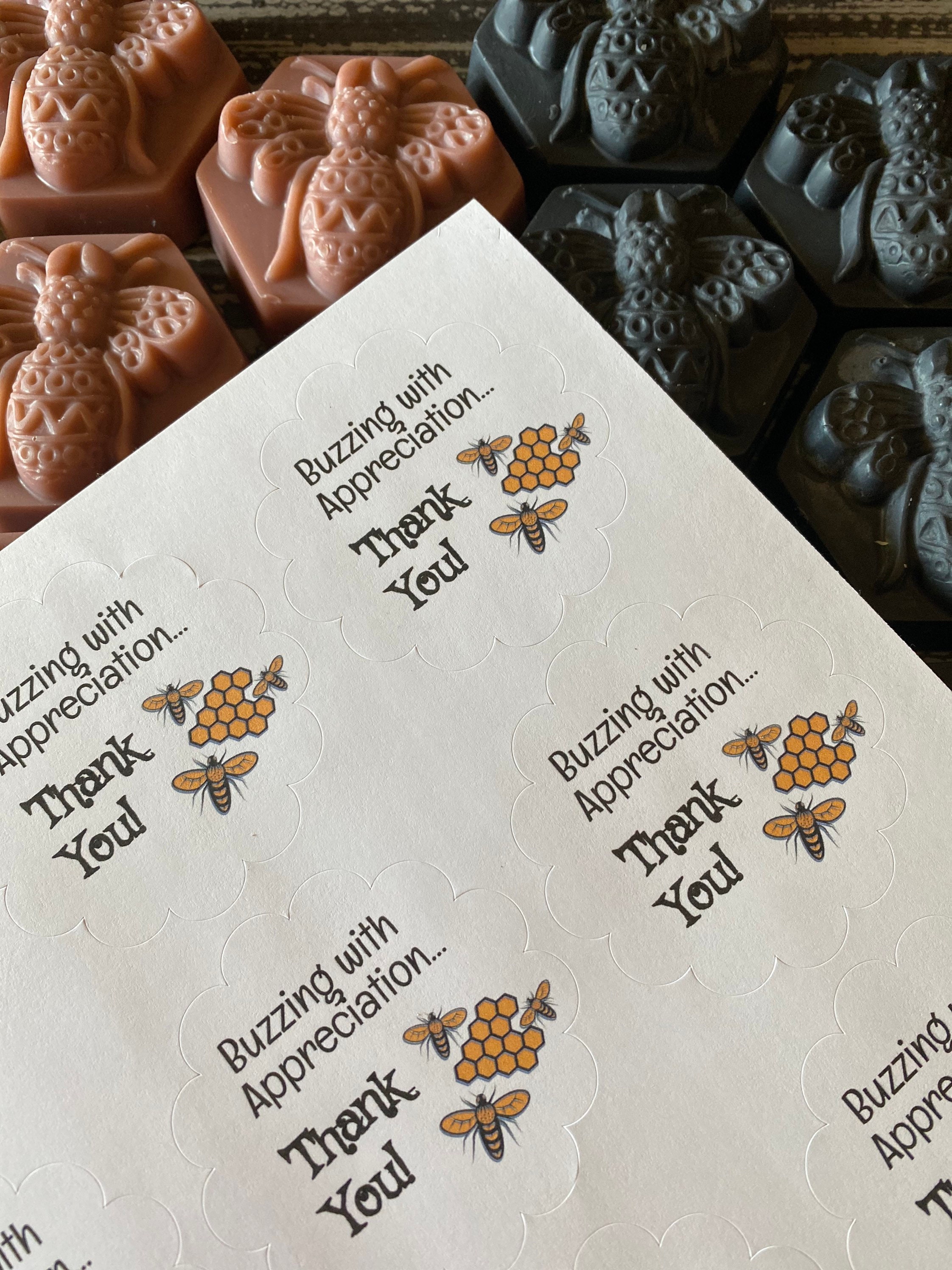 Bee Sticker Buzzing With Appreciation Bee Thank You Stickers - Etsy