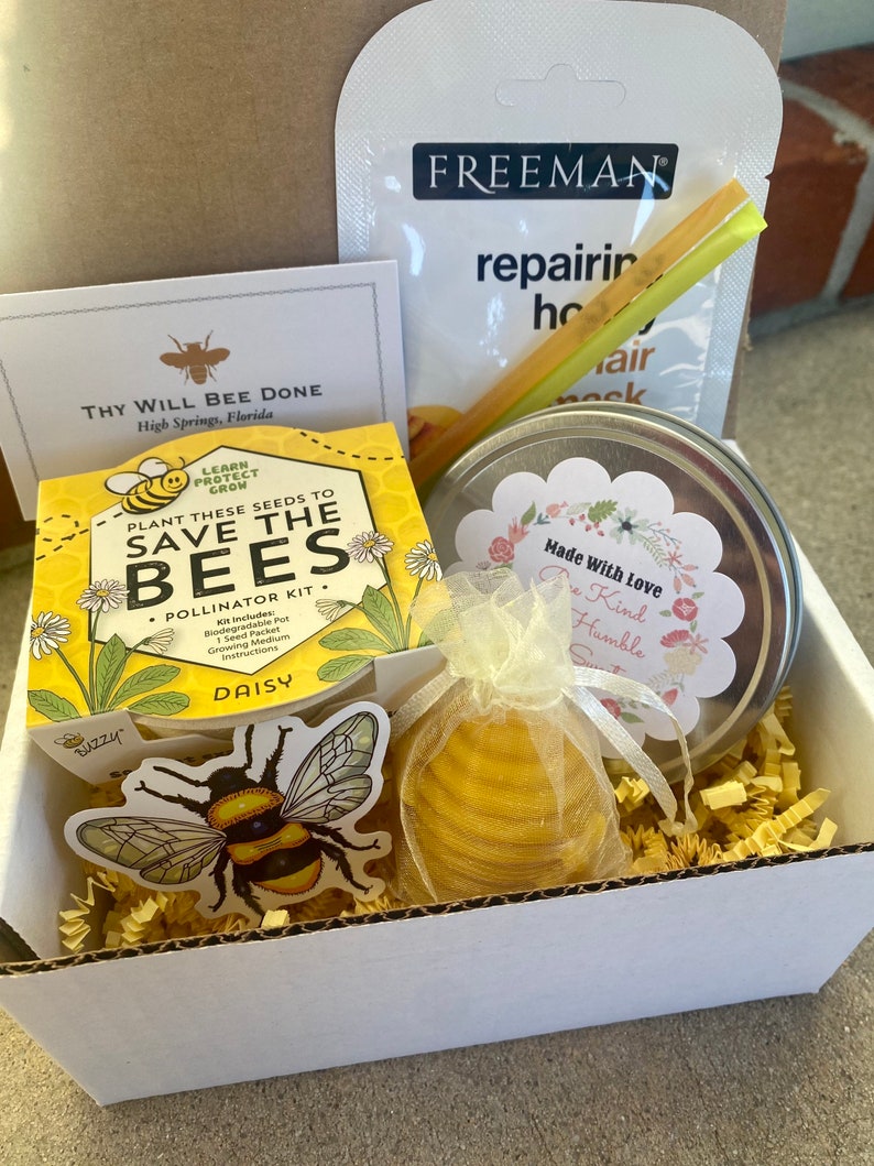 Bee Gift Box With Soap and Honey Honey Bee Sweet Themed Gift - Etsy