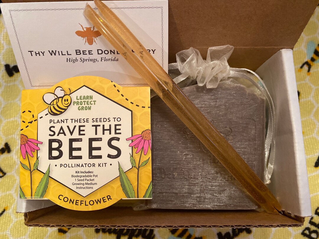 Save the Bees Gift Box, Bee Box, Bee Welcome Housewarming Gift, Bee ...