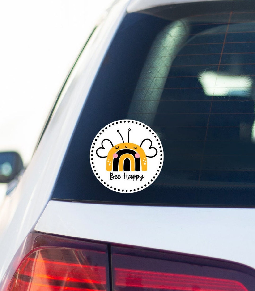 Bee Car Sticker, Bee Happy Decal for Car, Boho Car Decal for Her, Save ...