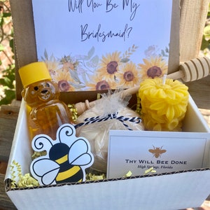 Be My Bridesmaid Gift Box, Sunflower Proposal Box for Bridesmaid, Maid ...