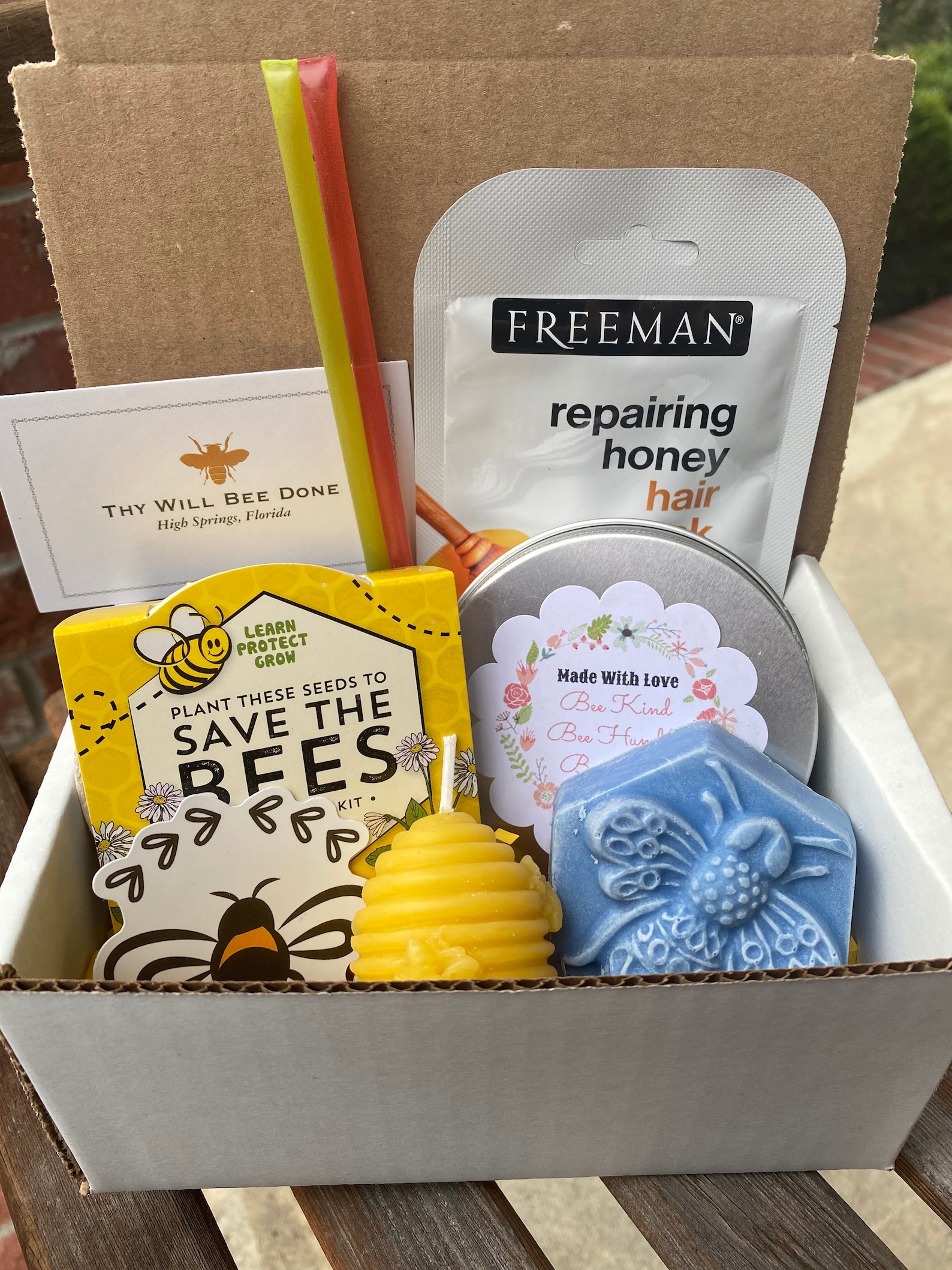 Bee Gift Box With Soap and Honey Honey Bee Sweet Themed Gift - Etsy
