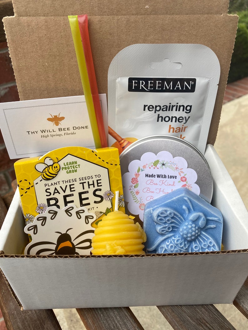 Bee Gift Box With Soap and Honey Honey Bee Sweet Themed Gift - Etsy
