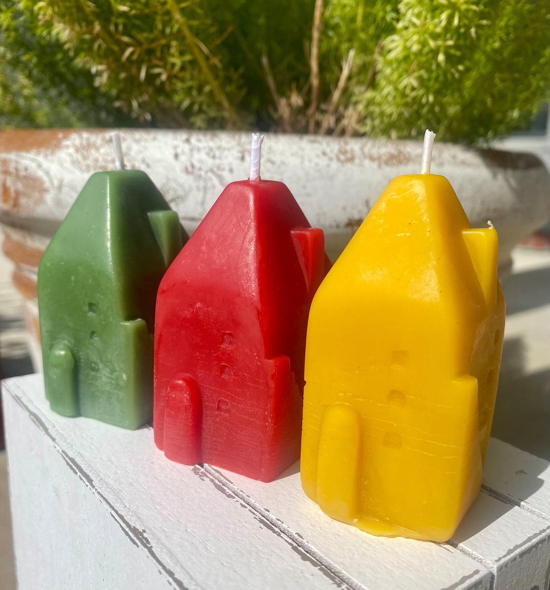 Tiny House Candles, Cottagecore Beeswax Candles, Christmas Village ...