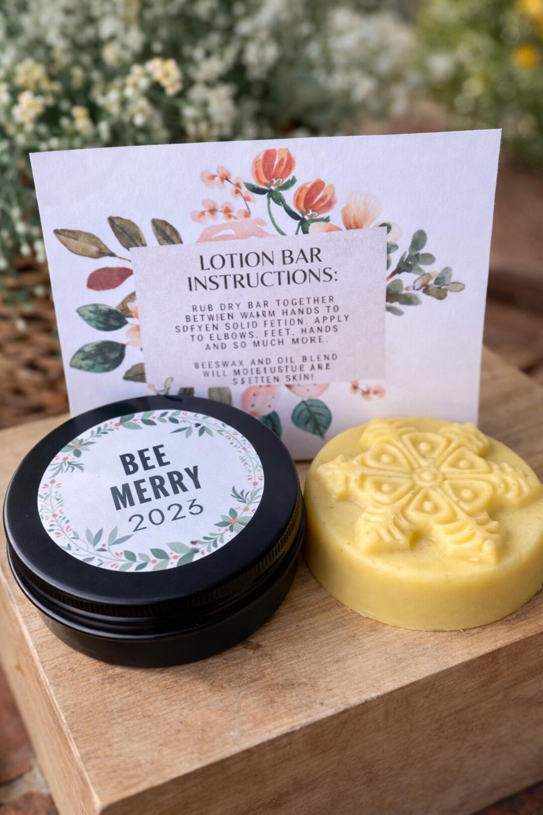 Christmas Beeswax Lotion Bar | Snowflake Solid Lotion | Natural Skin ...