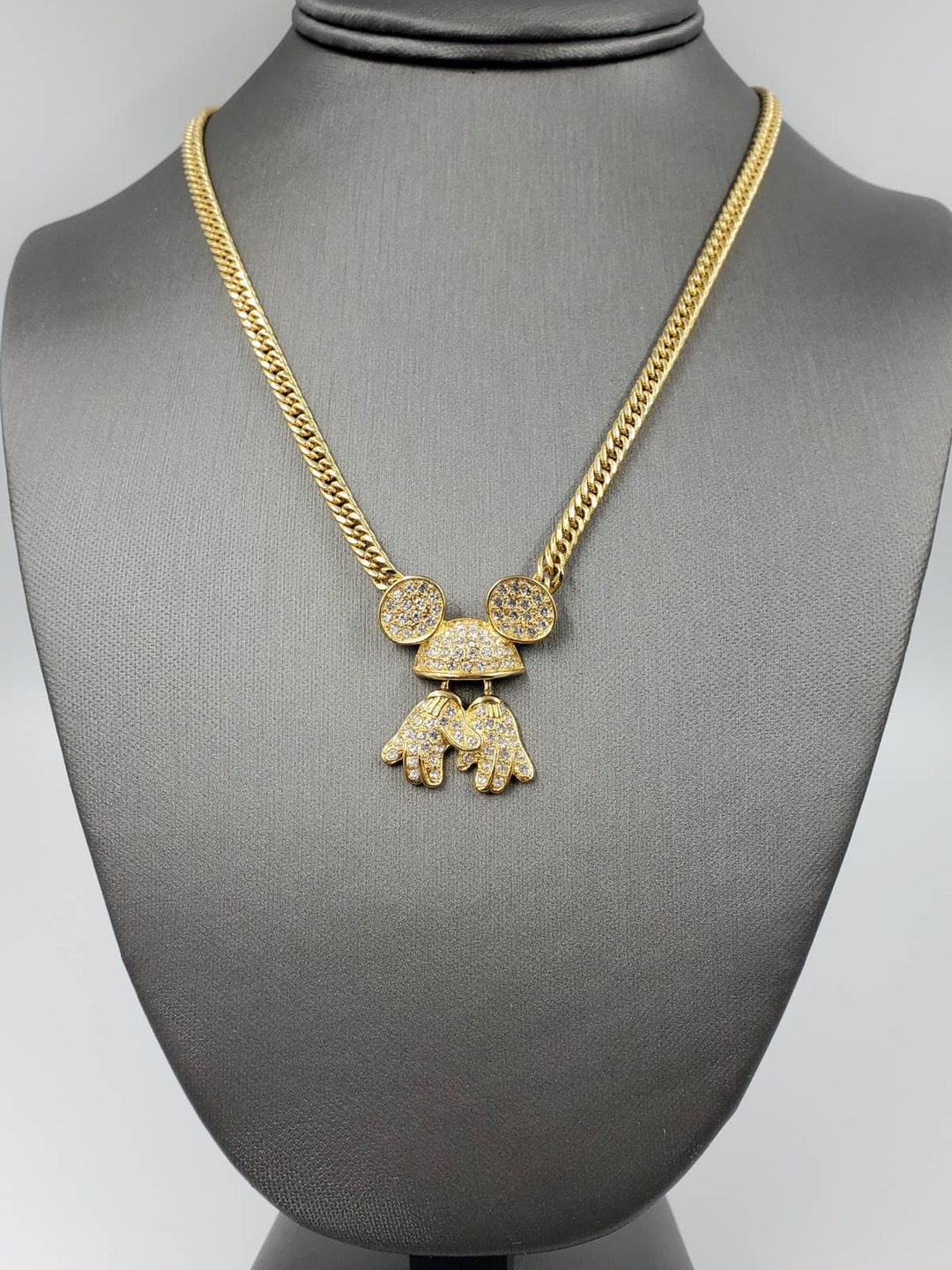 Vintage NAPIER for DISNEY Gold-plated Mickey Necklace Mickey - Etsy