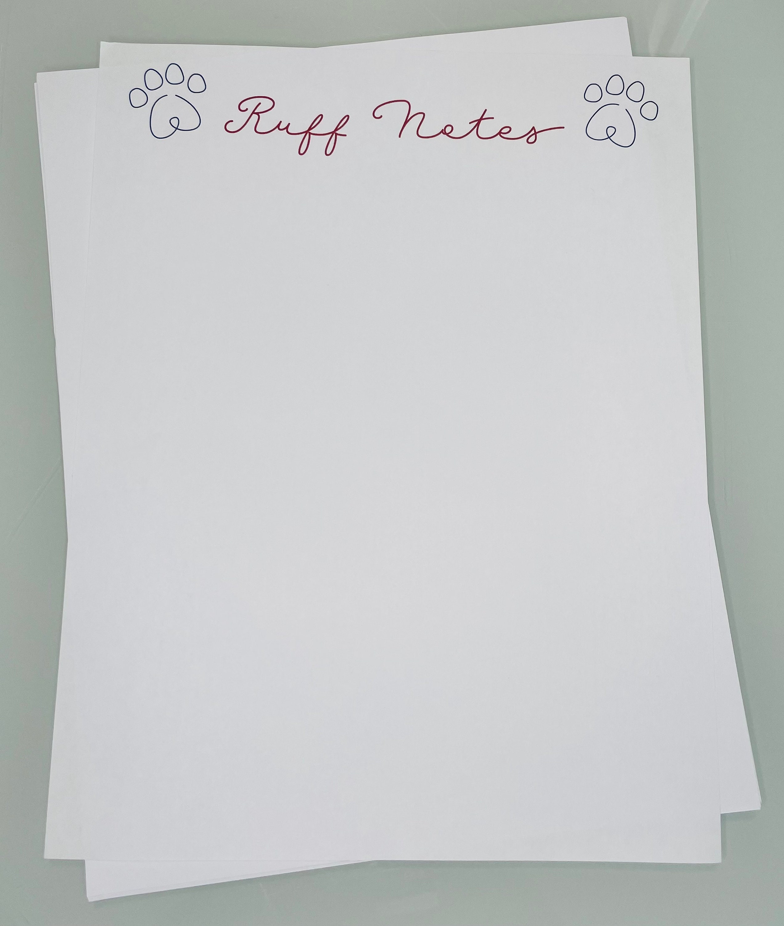 Ruff Notes Stationary Paper, Printable Letter and A4 PDF Sizes - Etsy