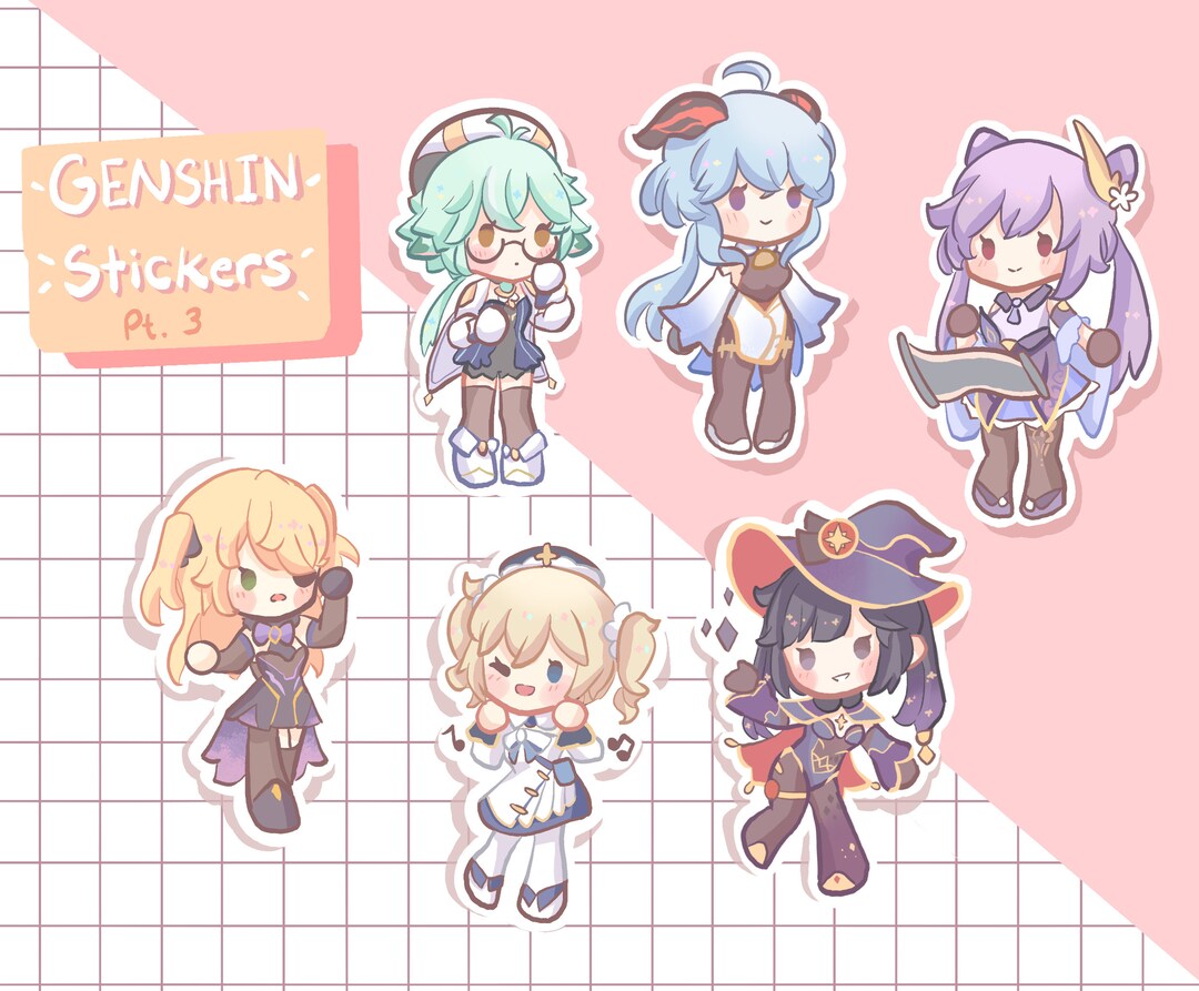 Genshin Stickers Pt 3 [vinyl Matte] - Etsy